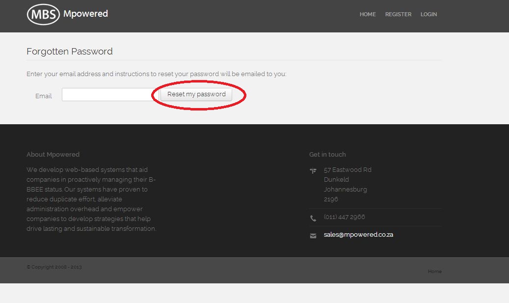 SMS - Resetting my password – Mpowered Business Solutions